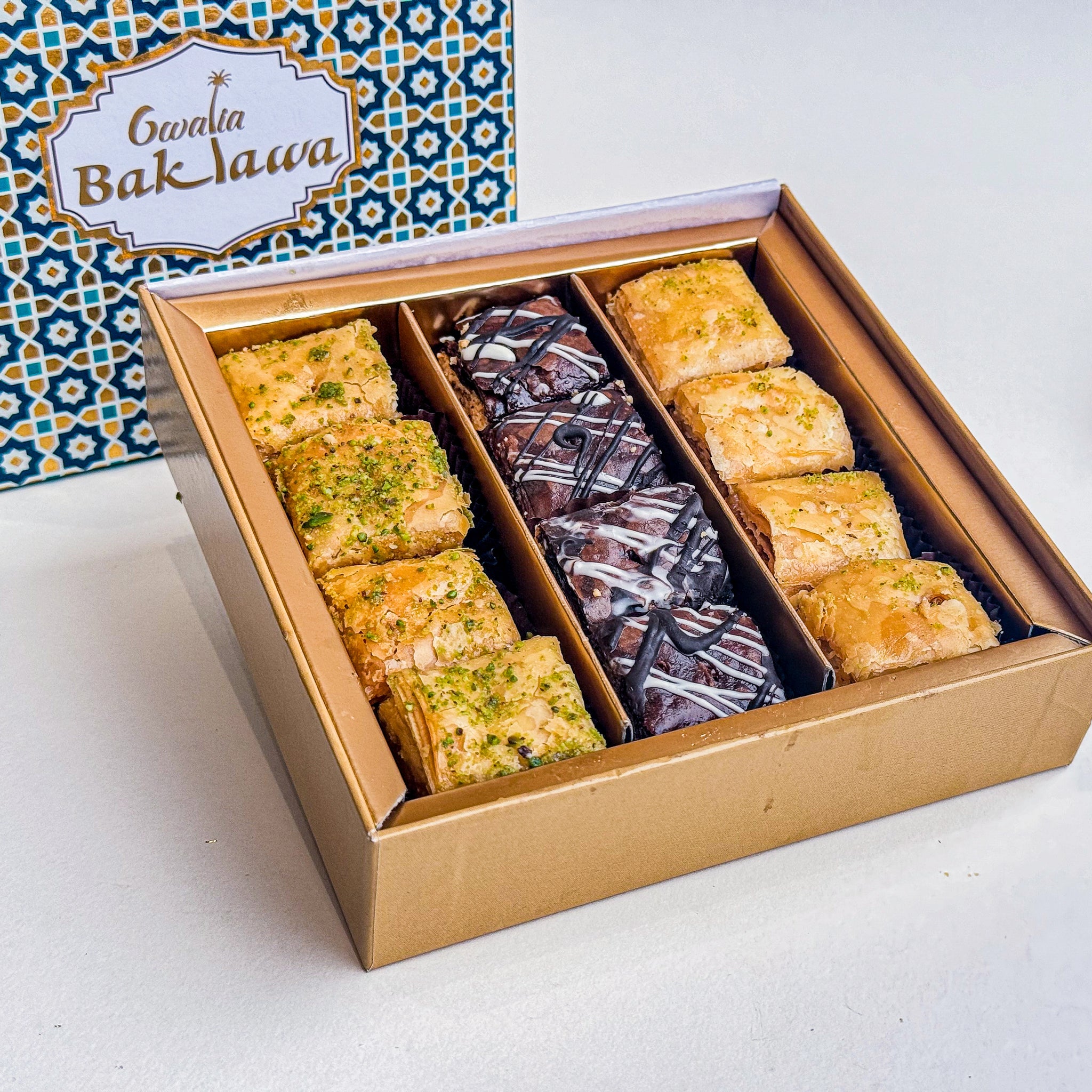 Assorted Square Baklawa Box | Gwalia Baklawa